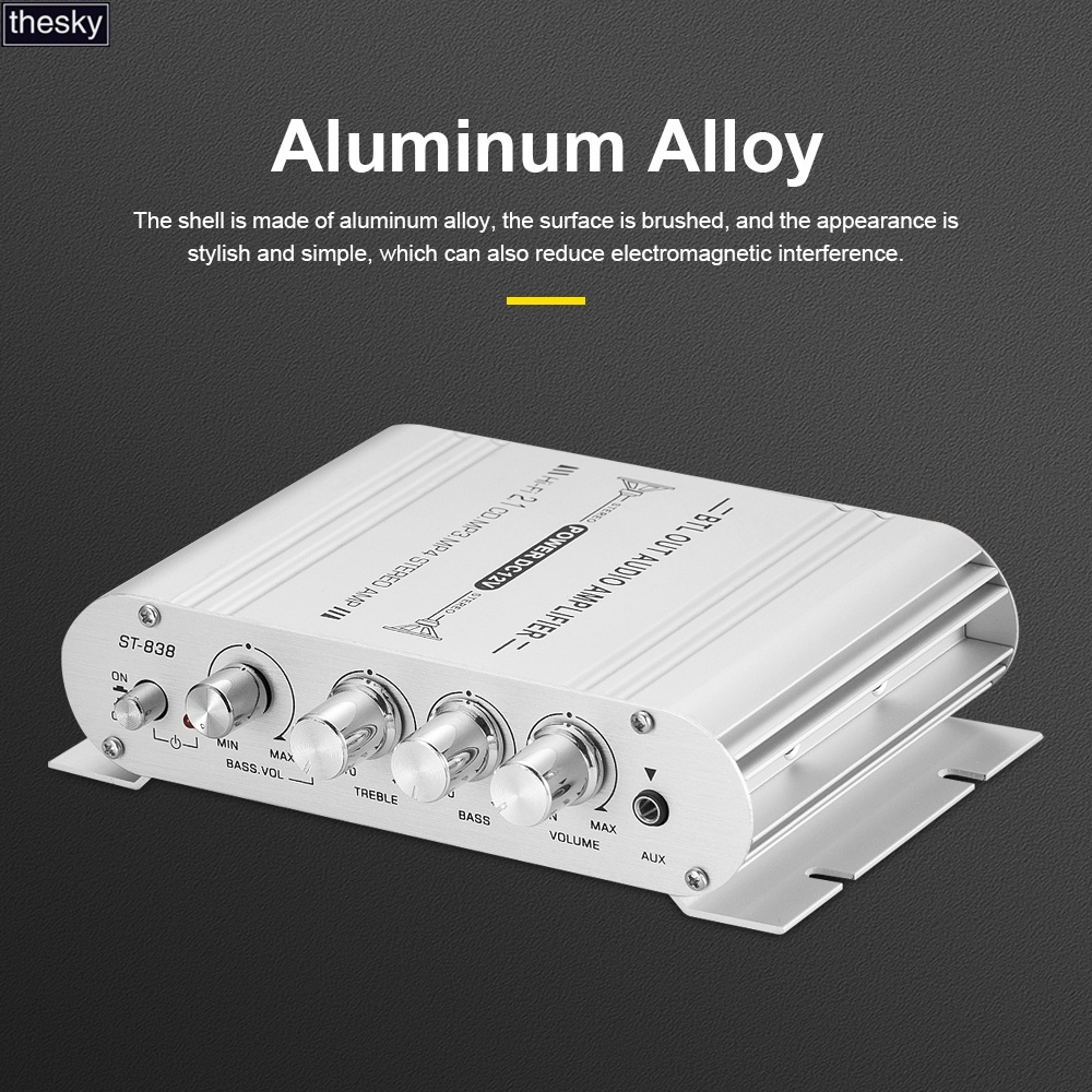 Mini Digital Hi-Fi 2.1 Channel Power Amplifier Stereo Bass Audio Player ...