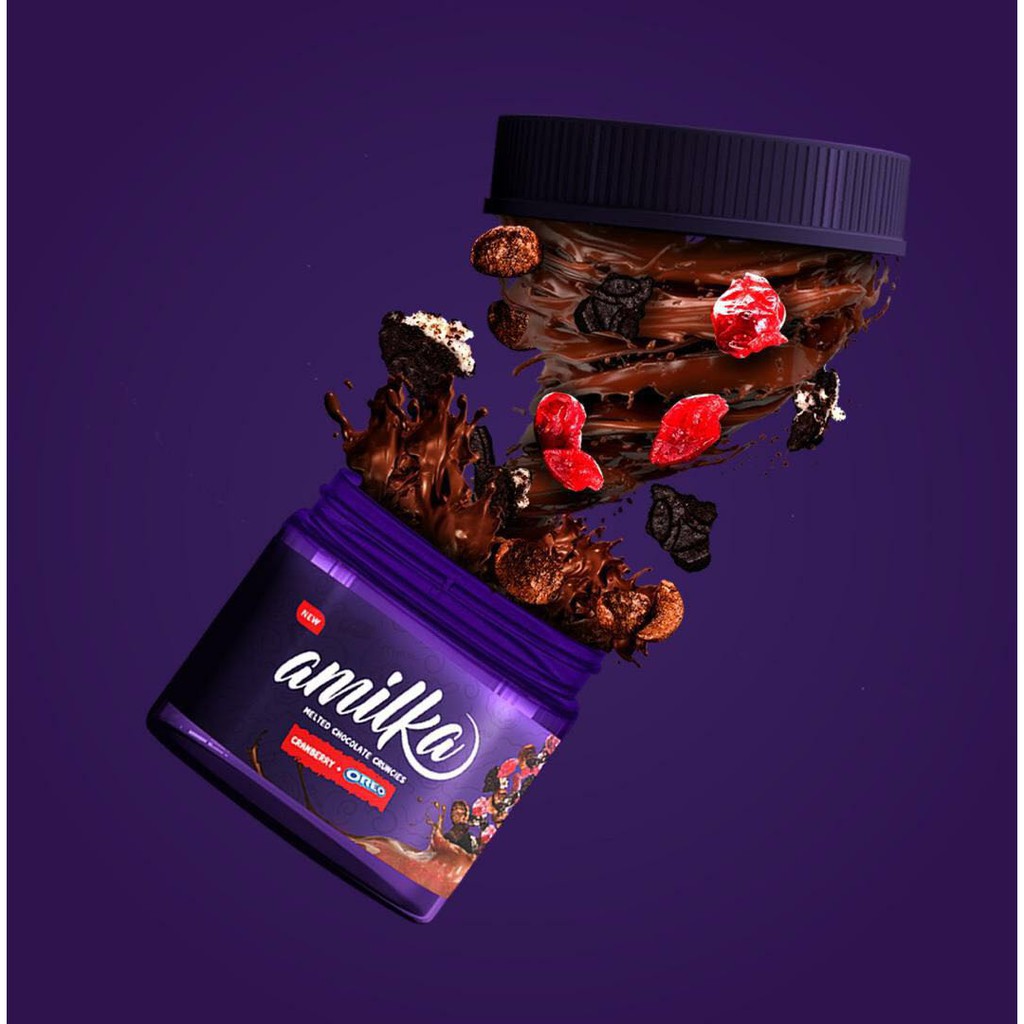 AMILKA MELTED CHOCOLATE ( Cranberry with Crushed Oreo) | Shopee Malaysia