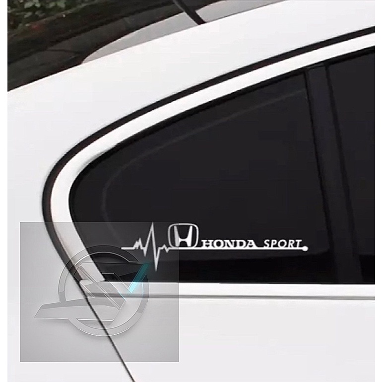 (Ready Stock)S251# 2pcs Heartbeat Honda Sport For Universal Car Vinyl ...