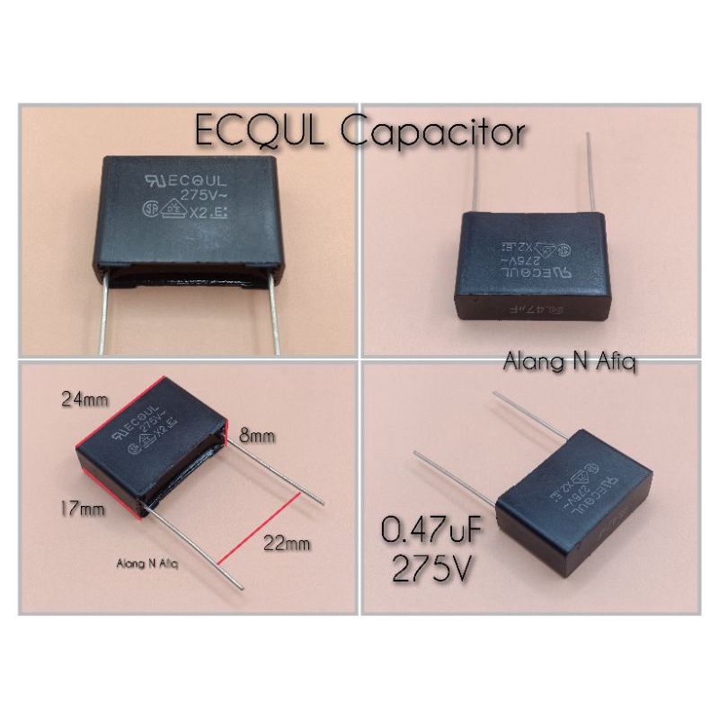 0.1uF, 0.47uF, 0.68uF 1.0uF 275VAC. High Quality BM KDK ECQUL TENTA Fan ...