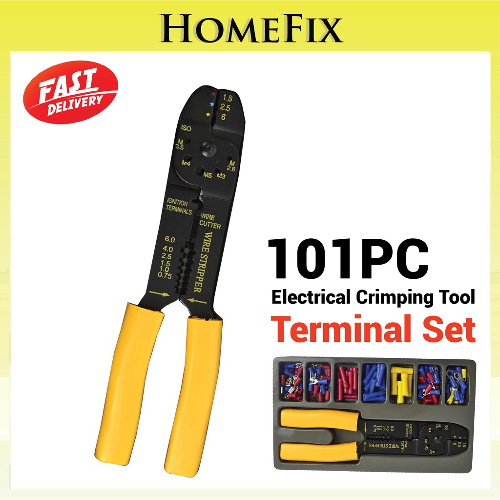 101pcs Electrical Crimping Tool and Terminal Set | Shopee Malaysia