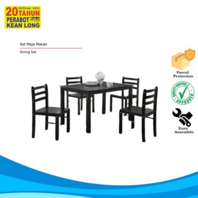 KLSB Set Meja Makan 4+1/ Set Makan/ Dining Set/ Dining Table Set ...