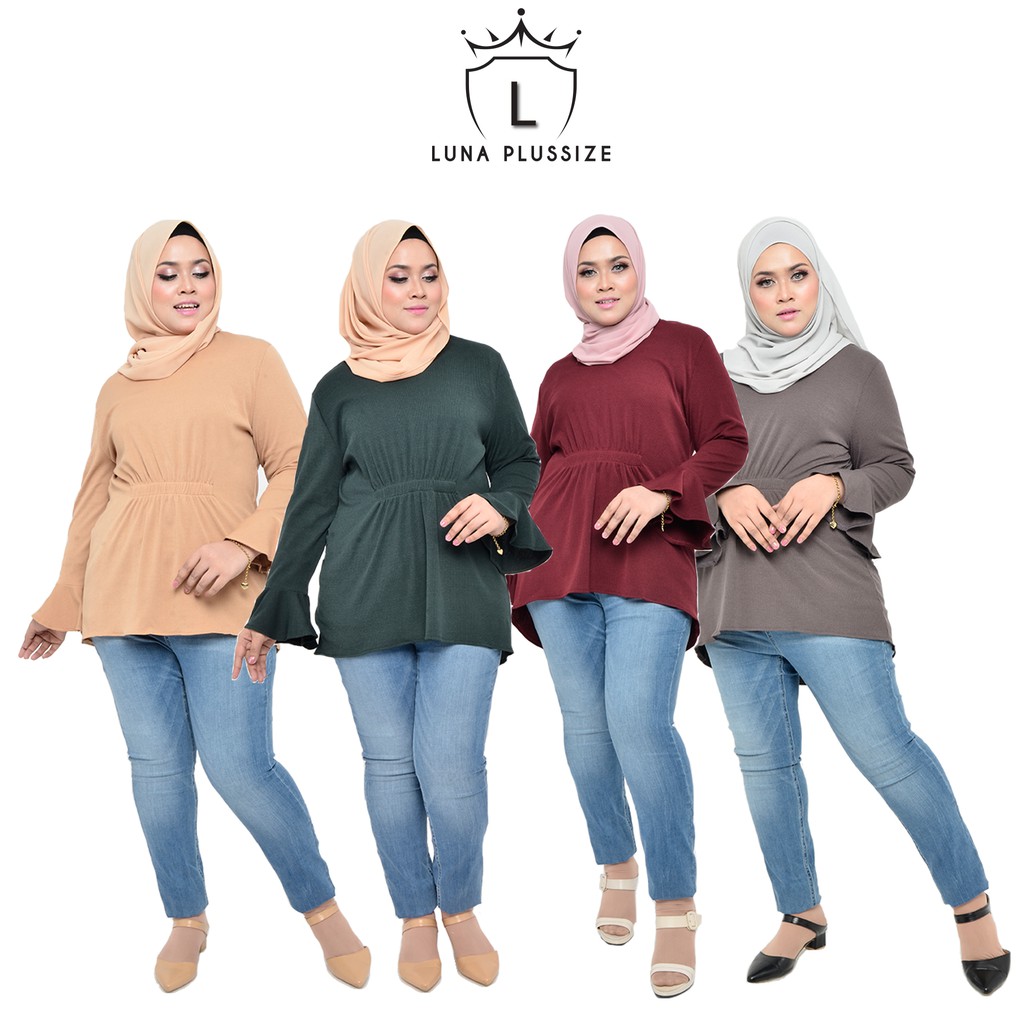 LUNA PLUS SIZE 🌟IRONLESS 🌟42”-50” Inch Muslimah Natalia Stretchable ...