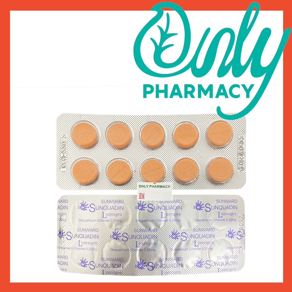 Sunquadin Throat Lozenges 10s/strip | Shopee Malaysia