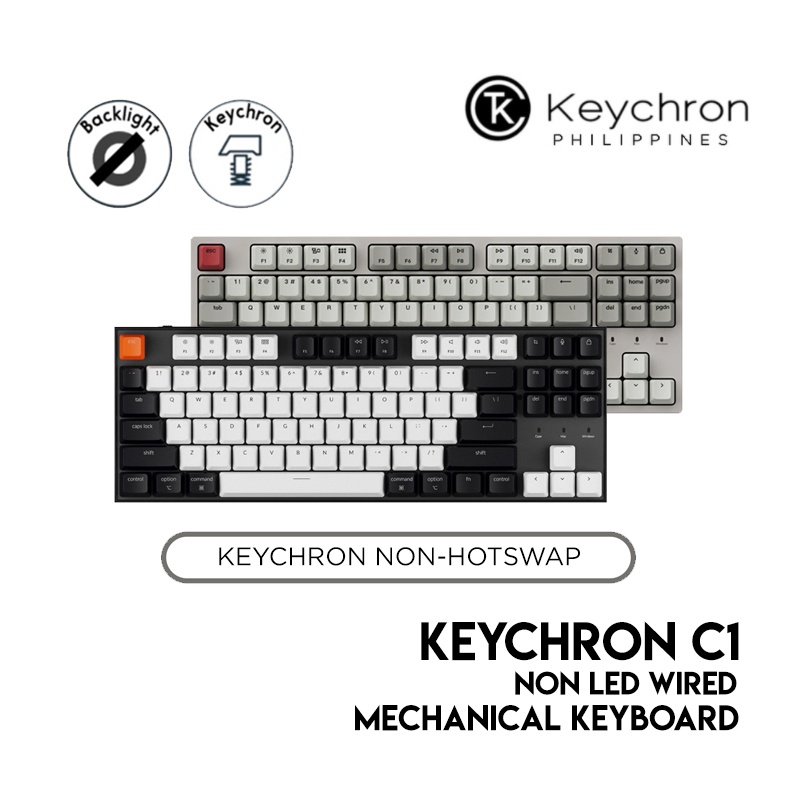 Keychron C1 Mechanical Keyboard (TKL, Wired, Non-LED, Keychron ...