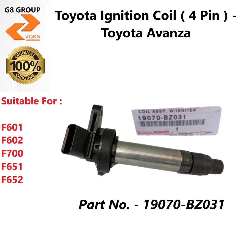 Toyota Ignition Coil ( 4 Pin ) - Toyota Avanza ( 19070-BZ031 ) | Shopee ...
