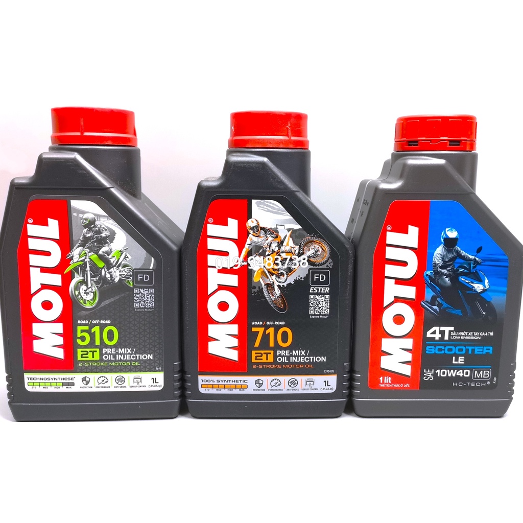 MOTUL Engine Oil 2T 4T Scooter 510 710 SAE 10W40 5W40 100% Fully Semi ...