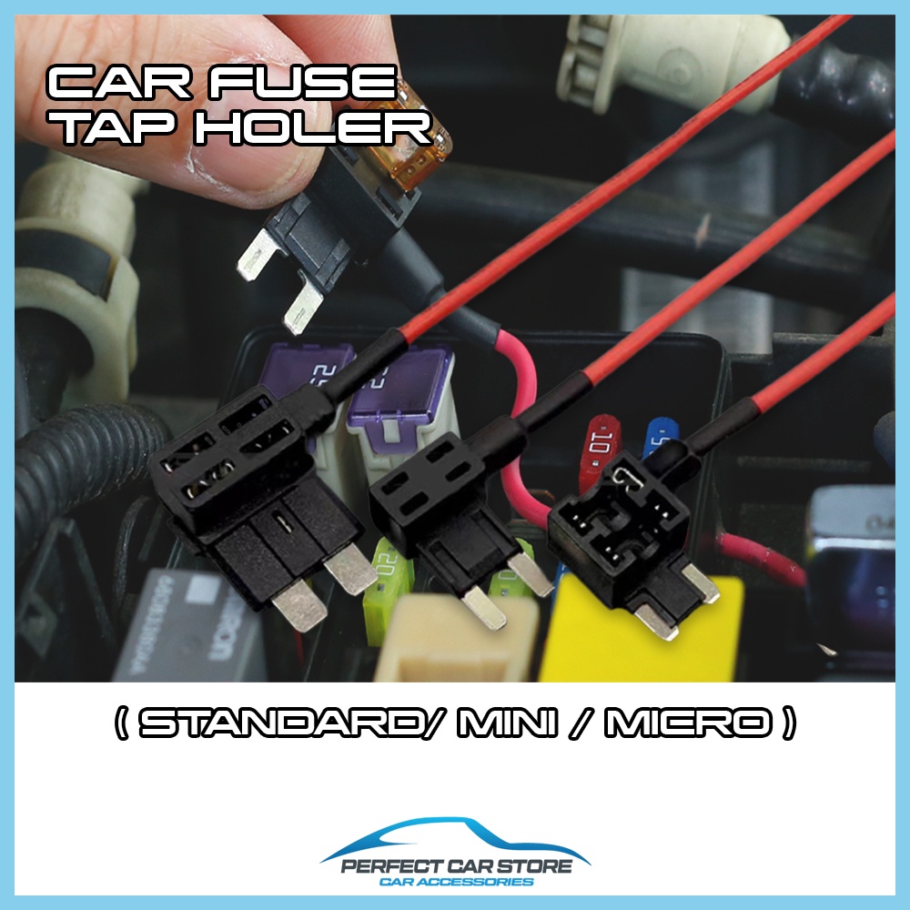 Mini Micro Standard Blade Fuse Tap Holder Fius Tap Add-A-Circuit Line ...