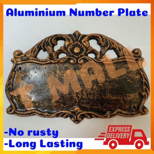 [🇲🇾 READY STOCK] Aluminium House Number Plate [T Mall] | Shopee Malaysia