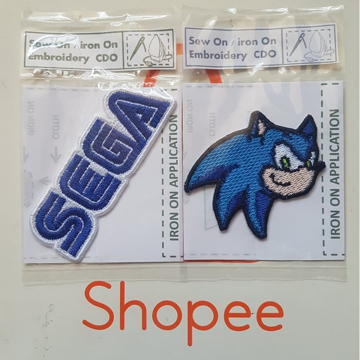 sonic the hedgehog iron on embroidery patch | Shopee Malaysia