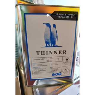 GP THINNER/SOLVENT 3LITRE (606 GRADE) ORIGINAL Minyak Tina (perabut ...