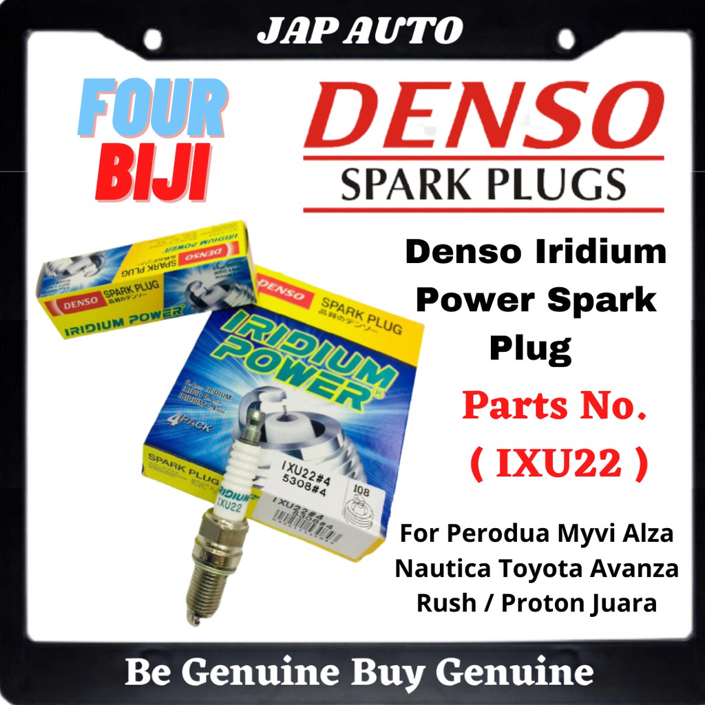4 Biji - Original Denso Iridium Power Spark Plug - Perodua Myvi Alza ...