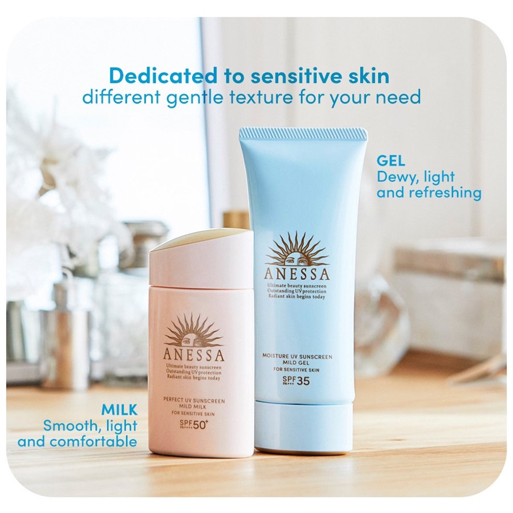Anessa Perfect UV Sunscreen Skincare Mild Gel - SPF 35 Sun Protection ...