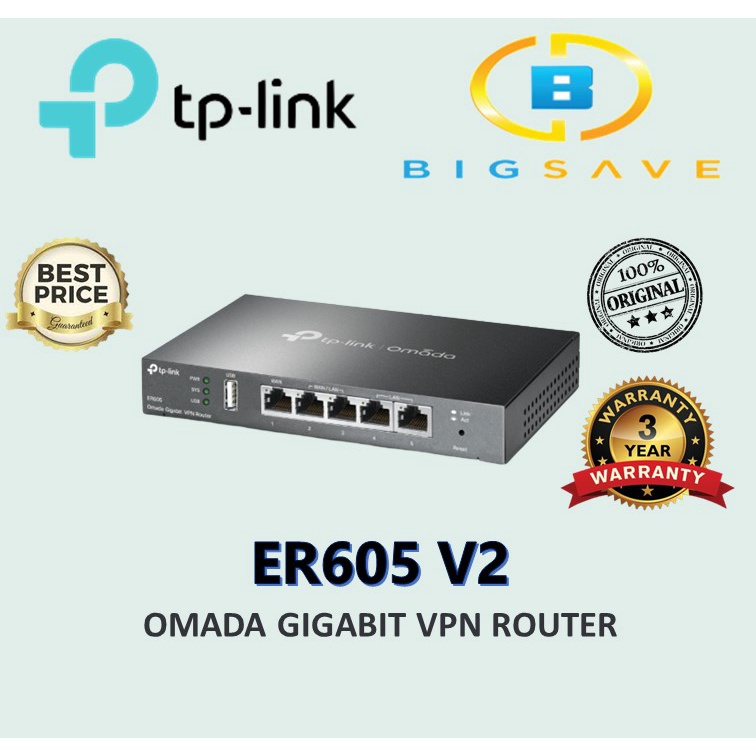 TP-LINK ER605 V2 OMADA GIGABIT VPN ROUTER | Shopee Malaysia