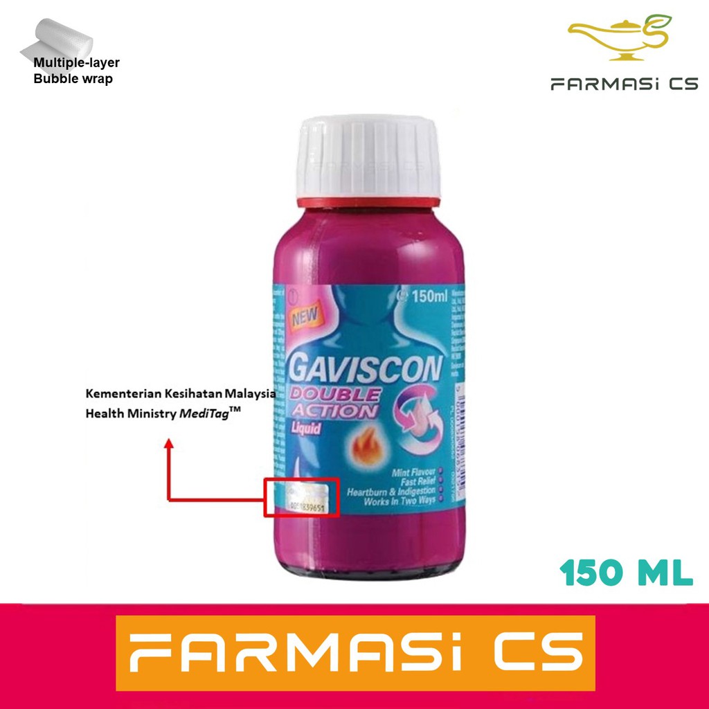 Gaviscon Double Action Liquid Mint Flavour 150ml EXP:02/2026 ( Fast ...