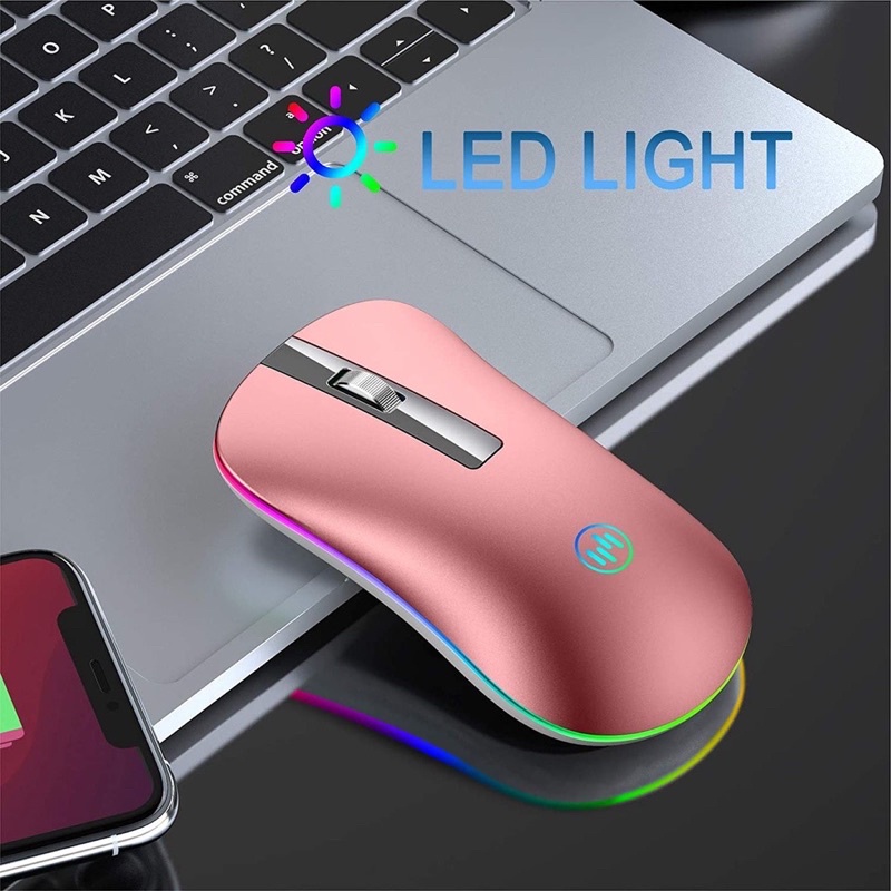 [Ready Stock] TENMOS T5 LED Wireless Mouse, 2.4G Light up Silent Slim ...