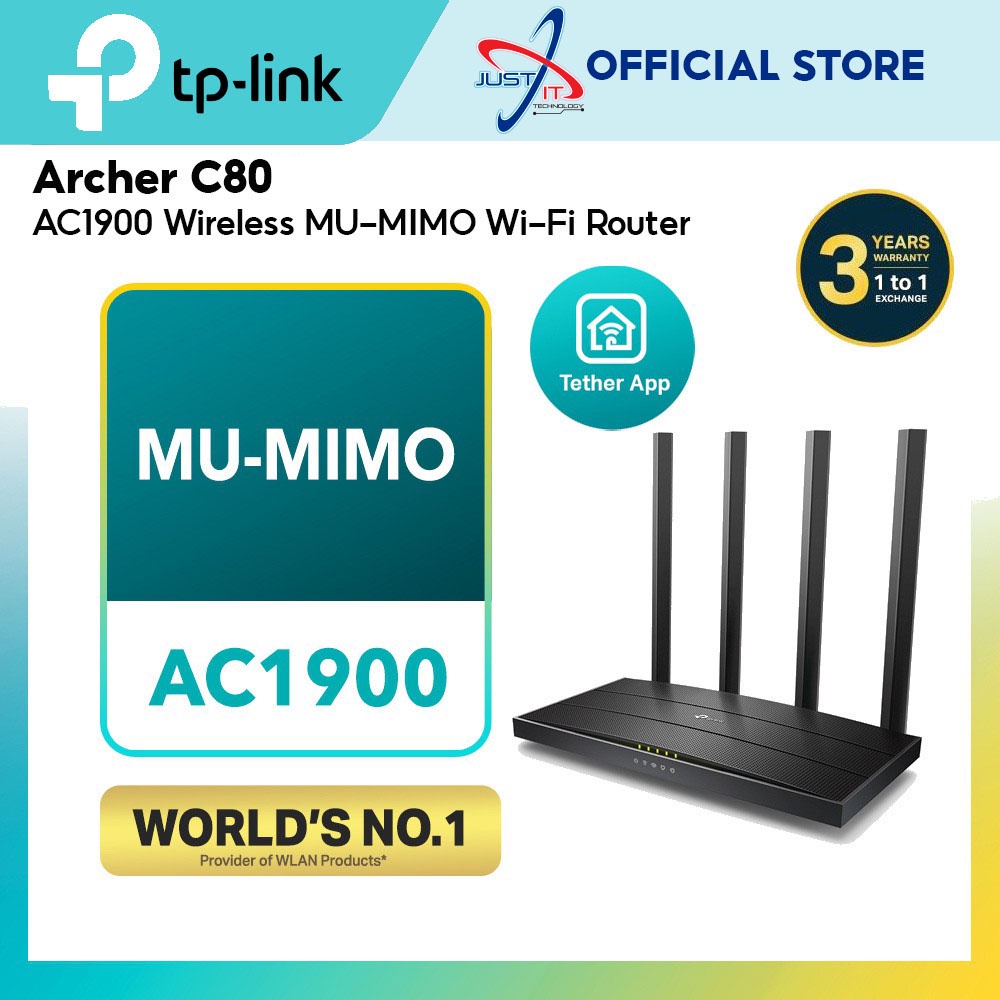 Tp-Link Archer C80 Ac1900 Dual-Band Mu-Mimo Gigabit Wifi Router | Shopee Malaysia