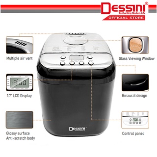 DESSINI ITALY 19-In-1 Programmes 1KG LCD Automatic Bread Maker ...