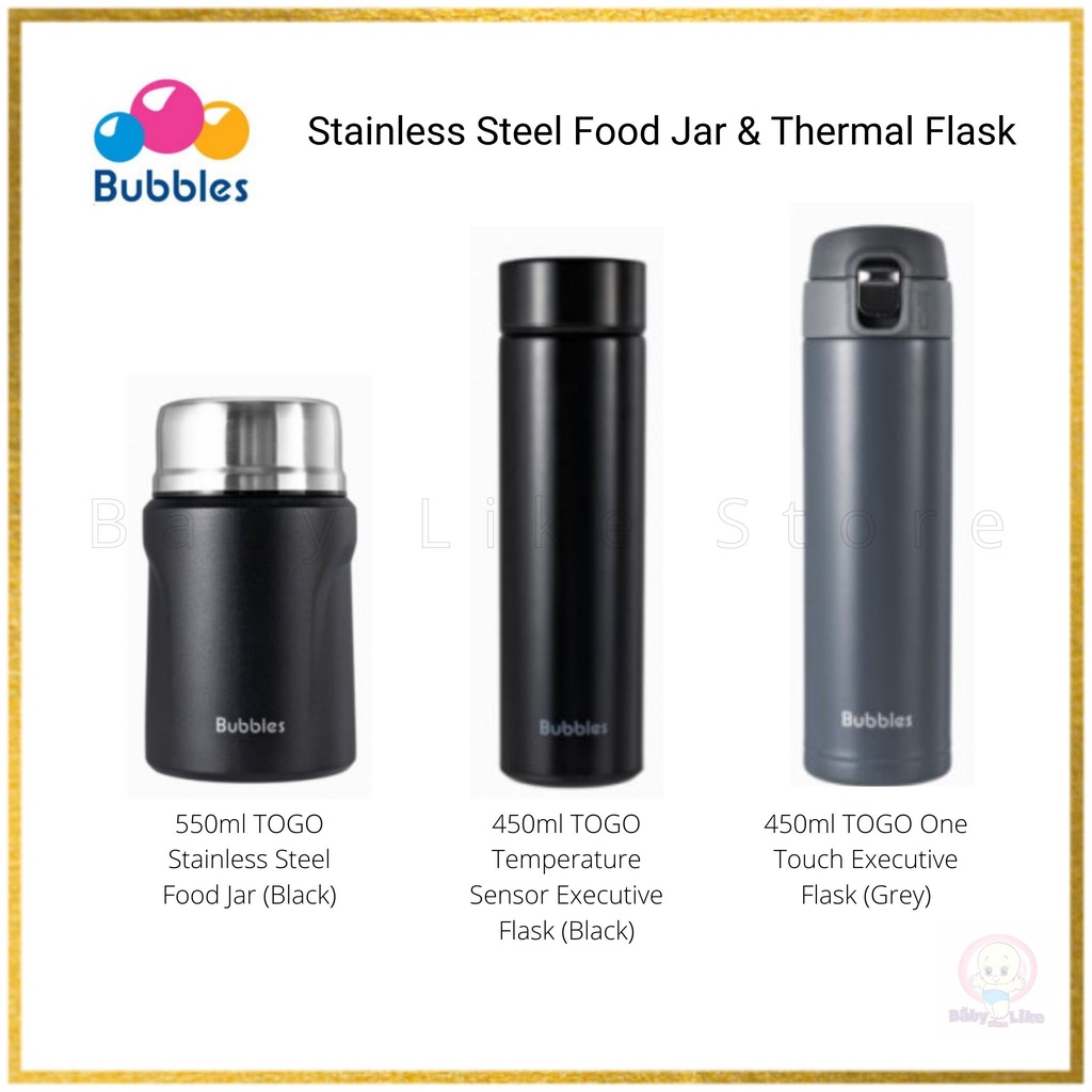 Bubbles 550ml TOGO Stainless Steel Food Jar/ 450ml TOGO Temperature ...