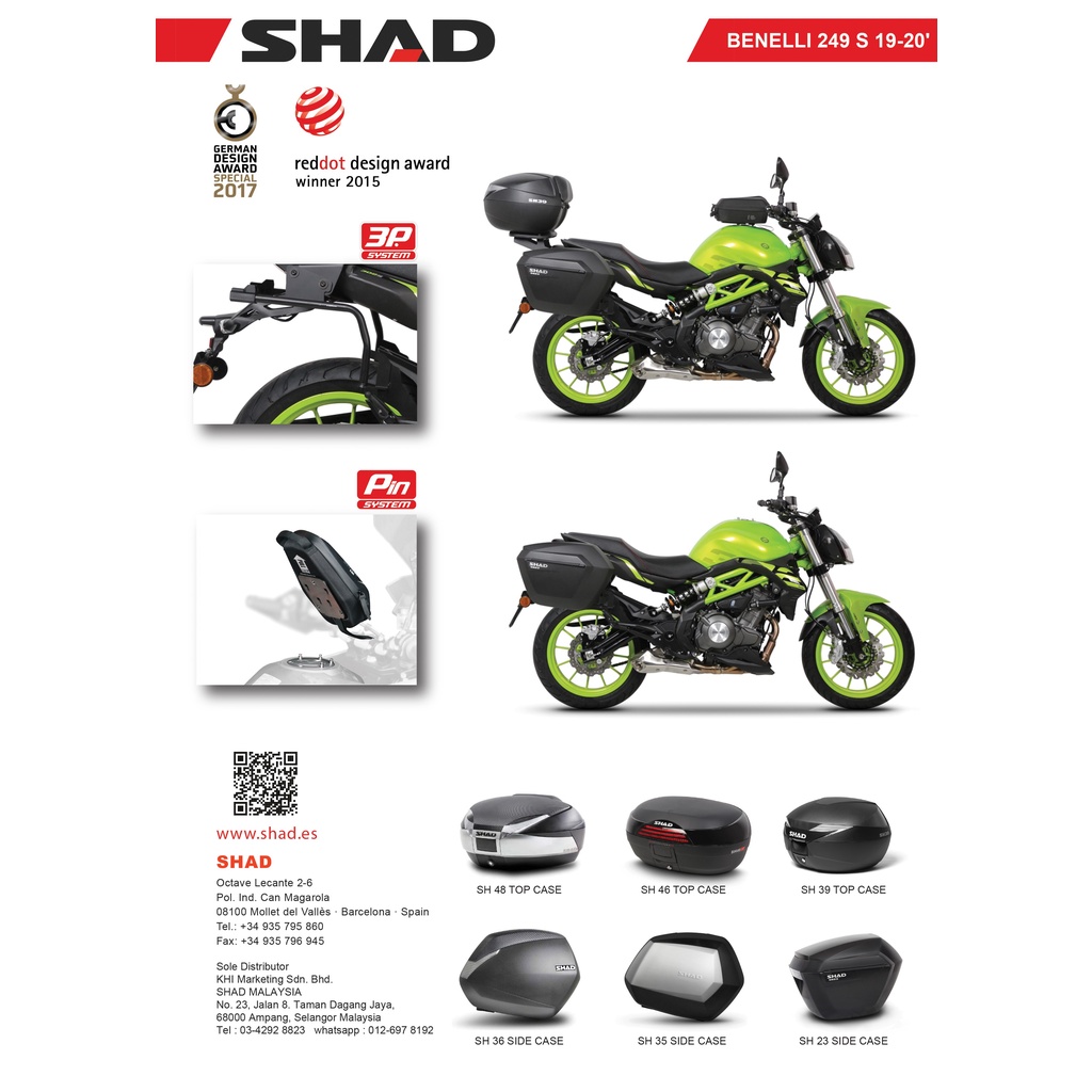 SHAD BOX FOR BENELLI TNT 249 S 19-21' | Shopee Malaysia