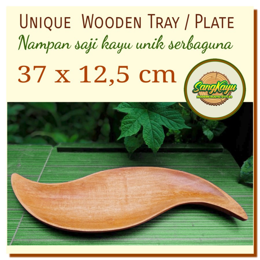 KAYU Unique Wooden tray S 37x12.5 cm Unique Wooden Serving tray tray ...