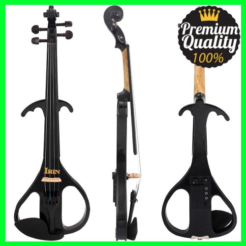 [PREMIUM] 4/4 Full Size Electric Violin Fiddle Maple Wood Stringed ...