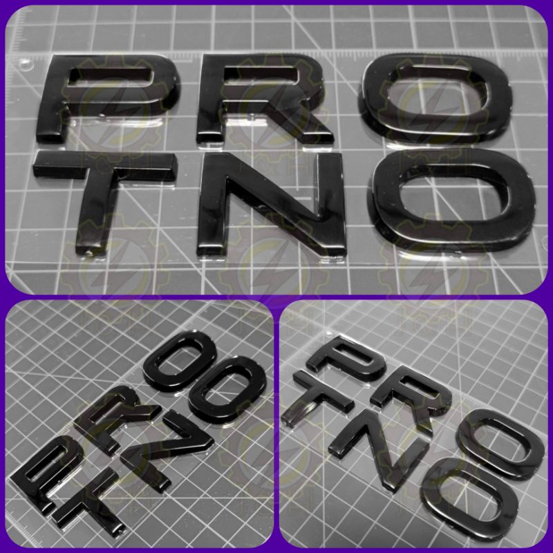 100% PROTON ORIGINAL SIZE REAR & FRONT BONNET WORDING LOGO / EMBLEM ...