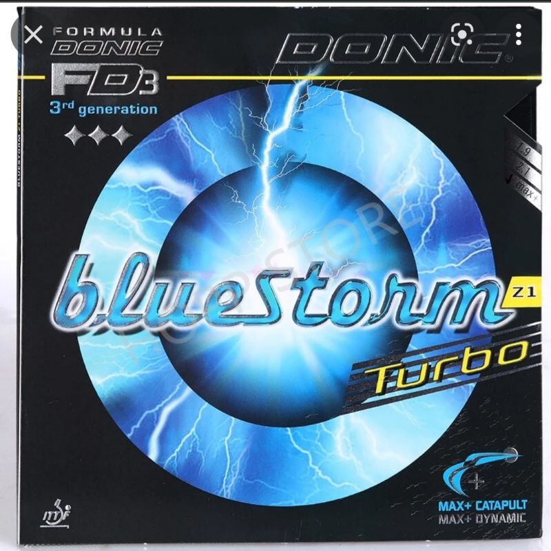 Donic Blue Colour!!! Bluestorm Z1 Turbo and Z2 Rubber Ping Pong Table ...