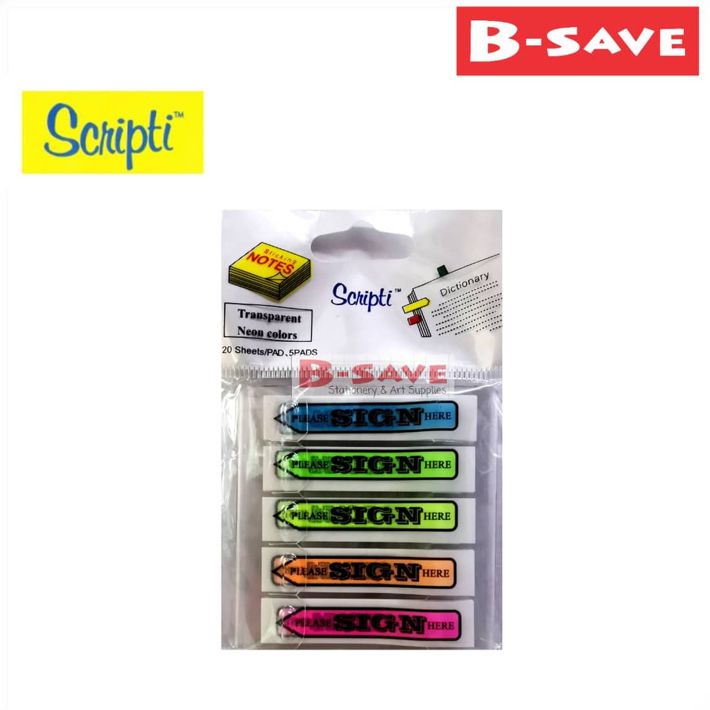Scripti Stick Notes "Please Sign Here" 45624 Penanda | Shopee Malaysia