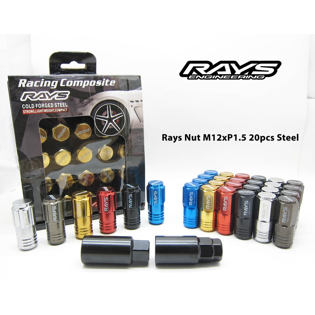 Rays Nut Panjang Besi 20Biji Racing Wheel Nut LONG Steel Heavy Duty ...