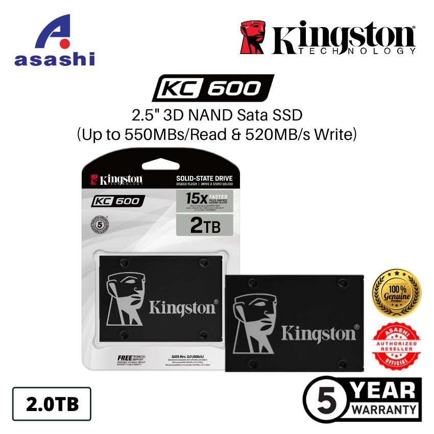 Kingston SKC600 / Kingston KC600 256GB / 512GB / 1024GB / 2048GB 2.5 ...