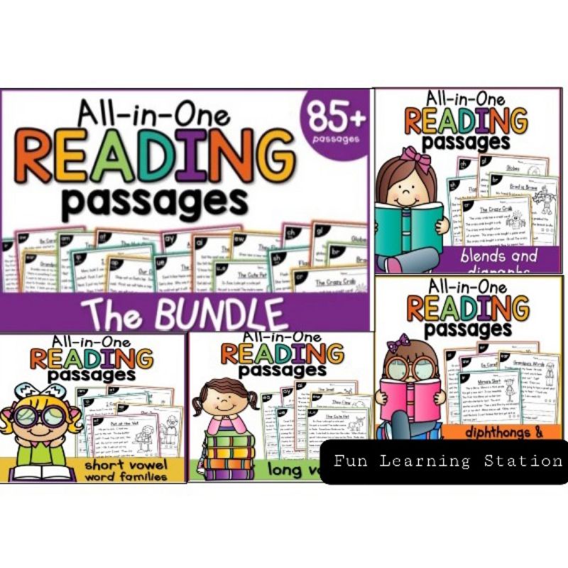 041-Phonics All in one reading comprehension passages bundle(PDF ...