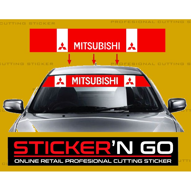 STICKER CUTTING CUSTOM WINDSCREEN MITSUBISHI DESIGN | Shopee Malaysia
