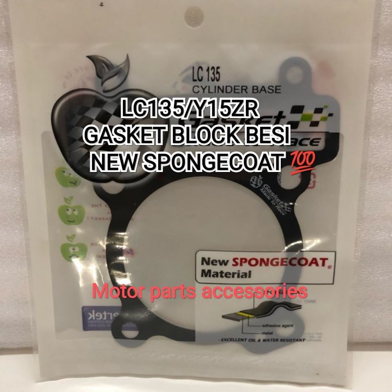 LC135 Y15ZR GASKET BLOCK BESI NEW SPONGECOAT GASKET 💯👍 | Shopee Malaysia