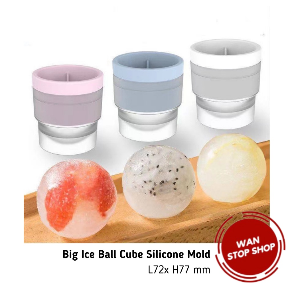 Big Ice Ball Cube Silicone Mould, Round Sphere Cube Ball Maker, Home ...