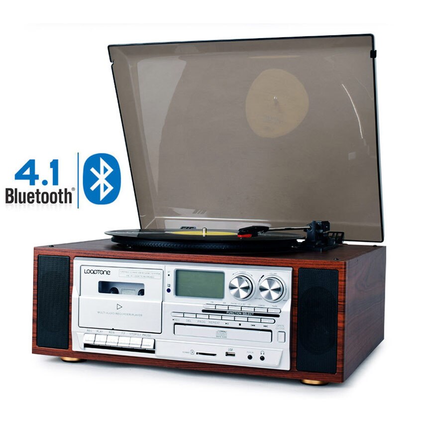 Vintage Gramophone Retro Vinyl Record Turntable Player Phonograph CD ...