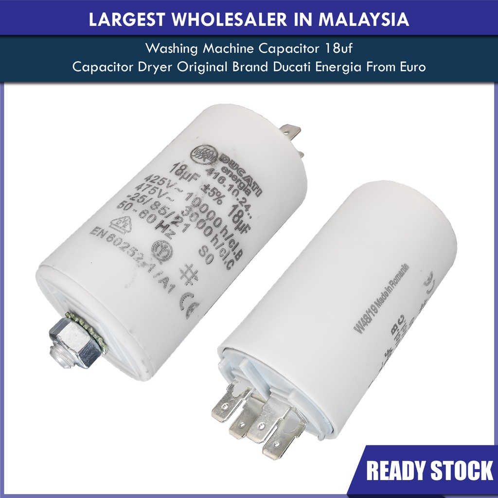 18uf Electrolux Dryer Capacitor Brand Ducati 18 uf For Washer & Dryer ...