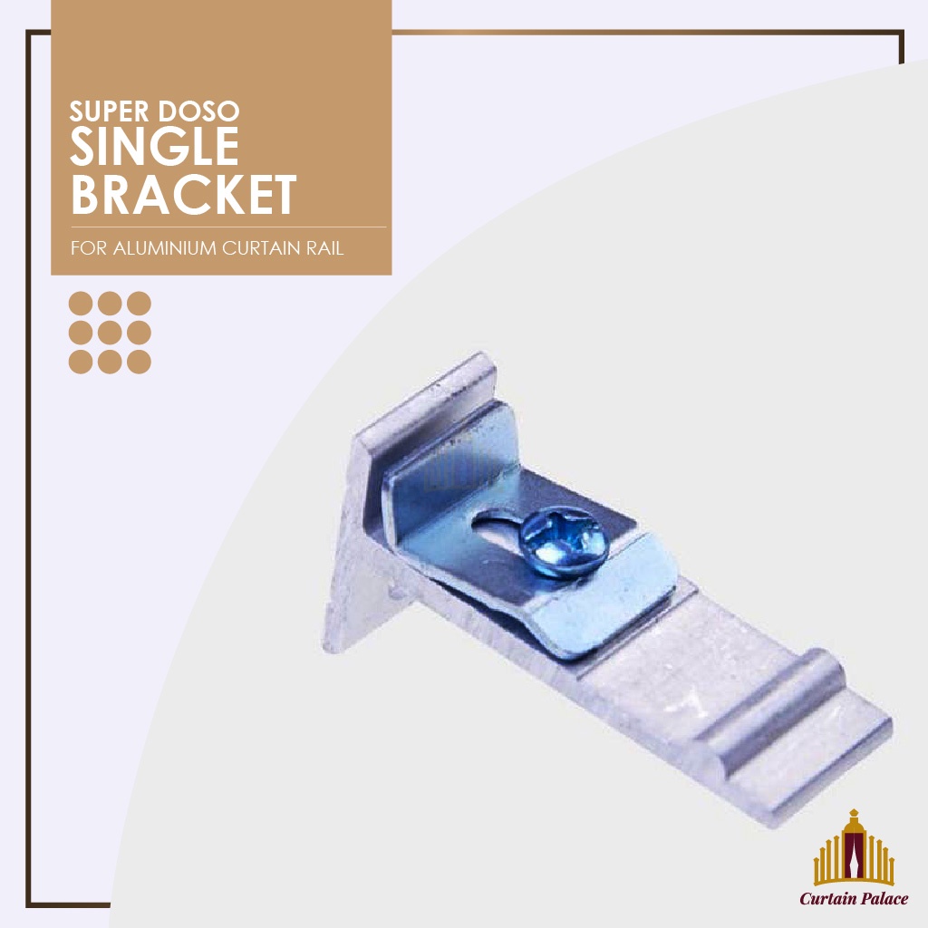 Kaki Single Rel Langsir Aluminium (Single Bracket For Aluminium Curtain ...