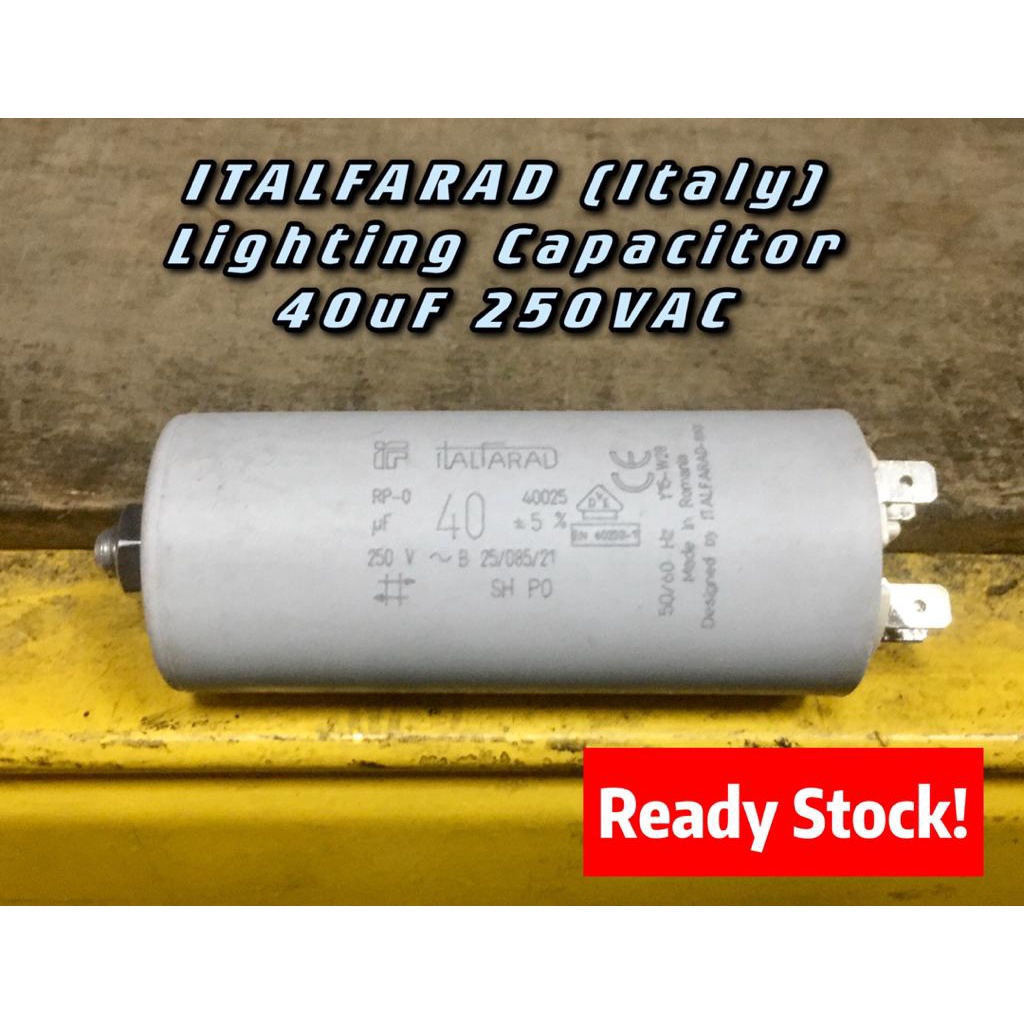 ITALFARAD 40uF/ 250VAC LIGHTING CAPACITOR (Italy) | Shopee Malaysia