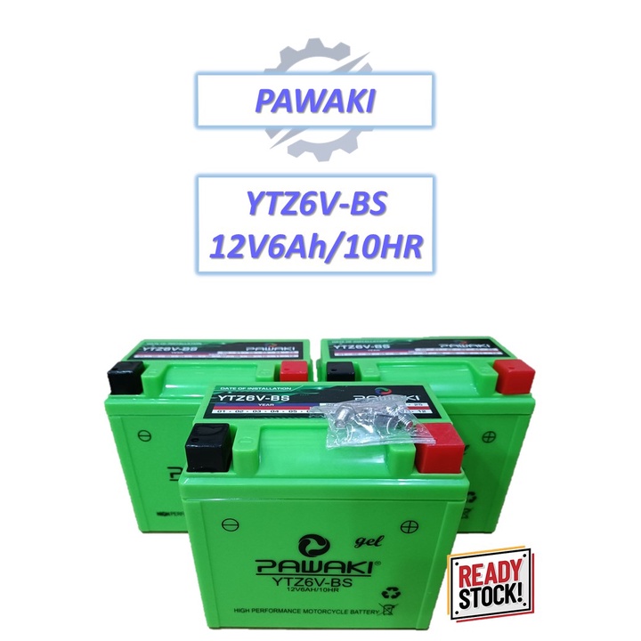 PAWAKI YTZ6V / YTZ6V / YTZ6V / YTZ6V-BS GEL BATTERY HONDA RS150 ...