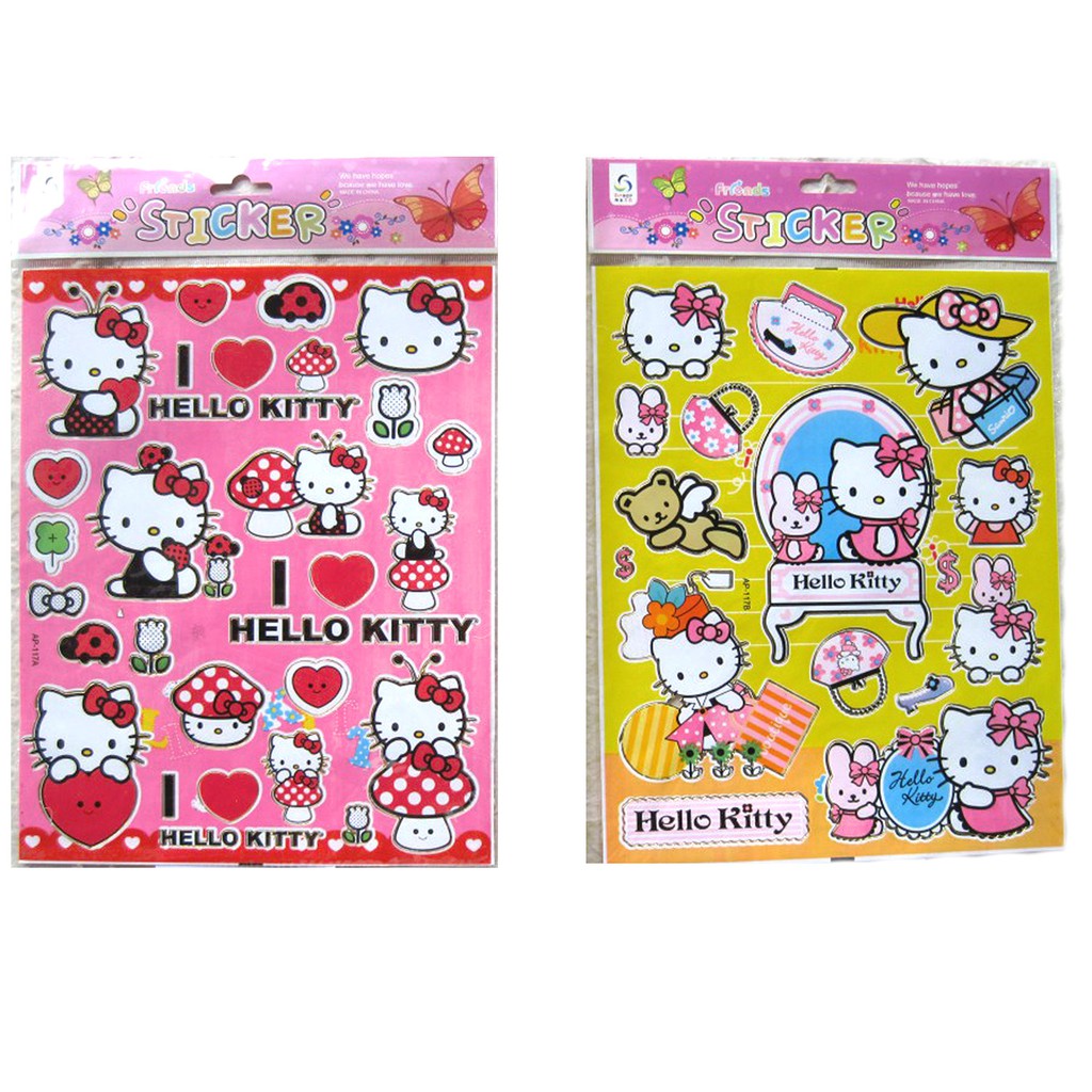 Hello Kitty A4 Stickers (2 in 1) | Shopee Malaysia