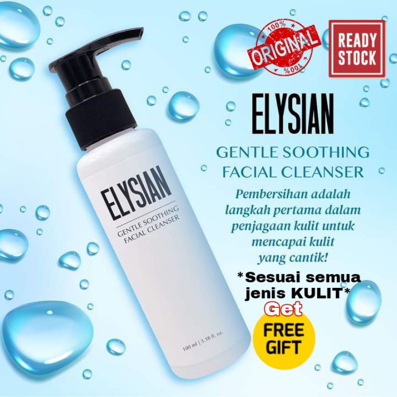 READY STOCK!! ELYSIAN GENTLE SOOTHING FACIAL CLEANSER 100ML (GET FREE ...