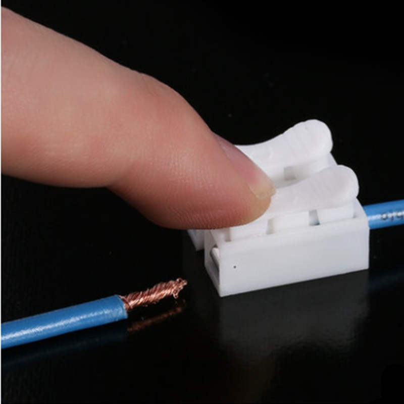 10pcs 2 Pin 3pin Spring Cable Clip Connector Wiring Terminal | Shopee ...