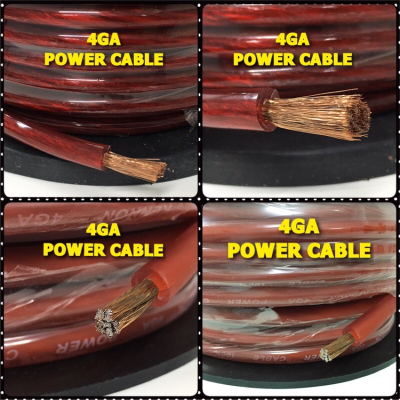PREMIUM QUALITY 4GA POWER CABLE FOR CAR AUDIO AMPLIFIER | Shopee Malaysia