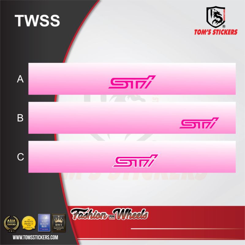 👍 STi CAR WINDSHIELD STICKER TWSS ABC | Shopee Malaysia