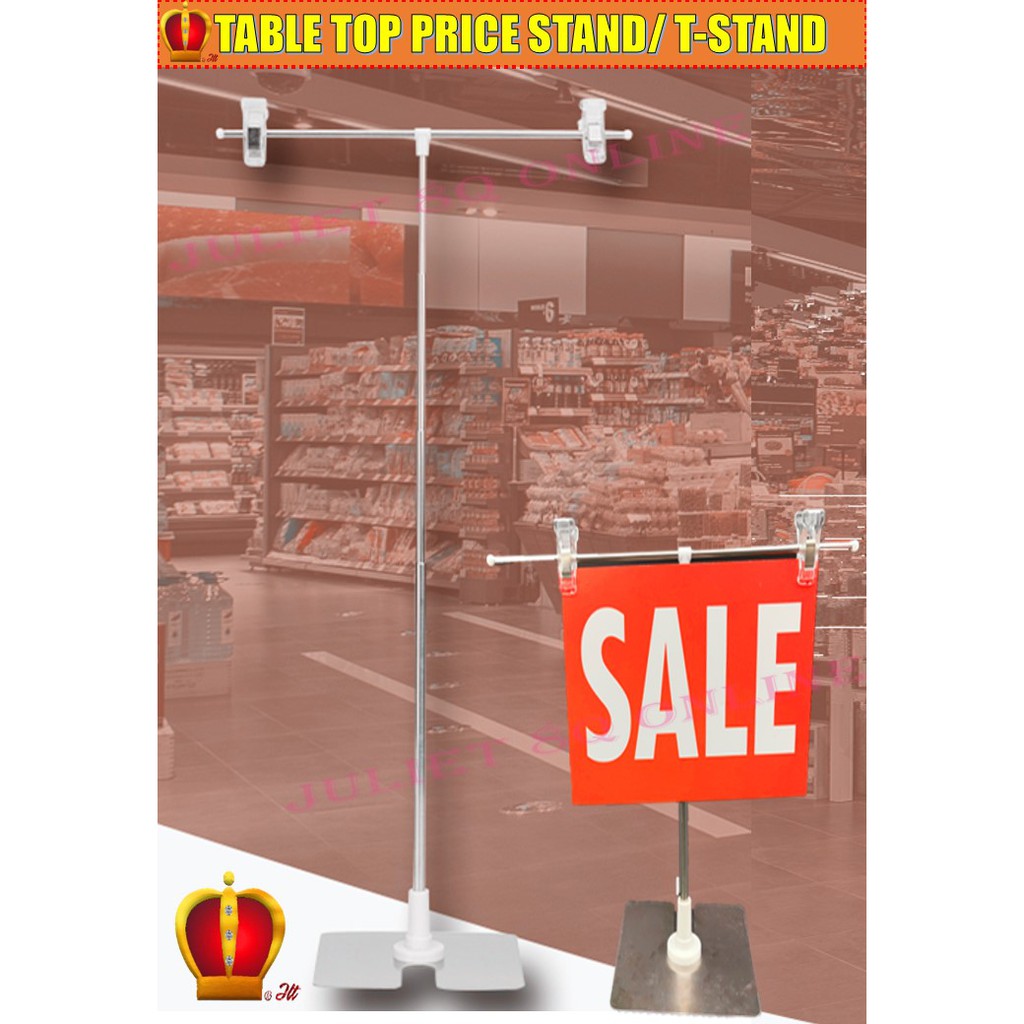Table Top Price Stand Table T-Stand Table Posters Stand | Shopee Malaysia