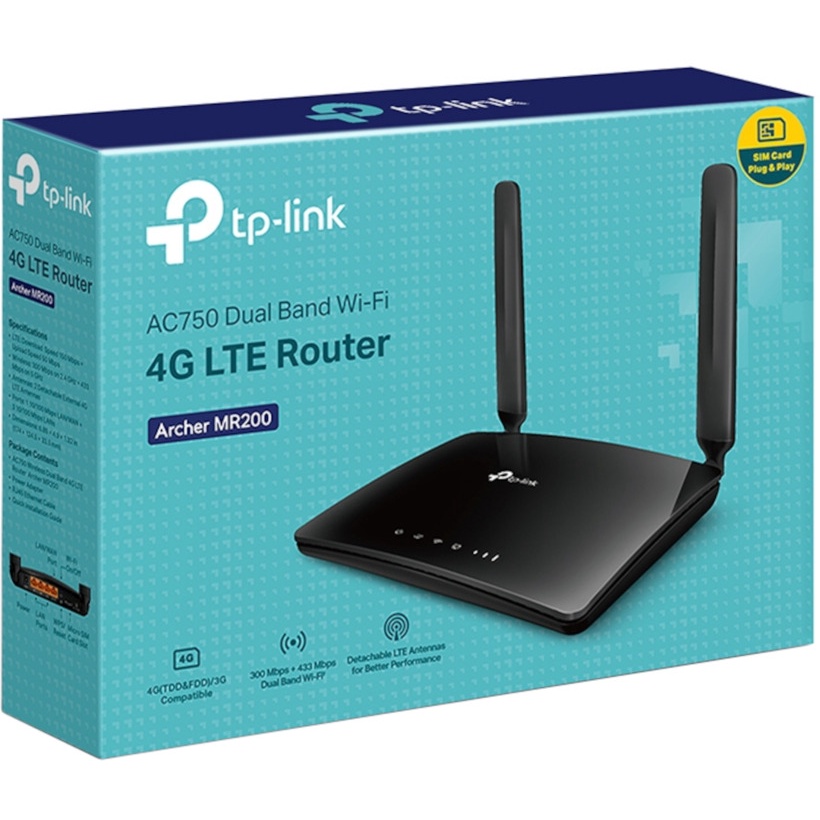 TP-LINK MR200 AC750 WIRELESS DUAL BAND 4G LTE ROUTER ARCHER Maxis ...