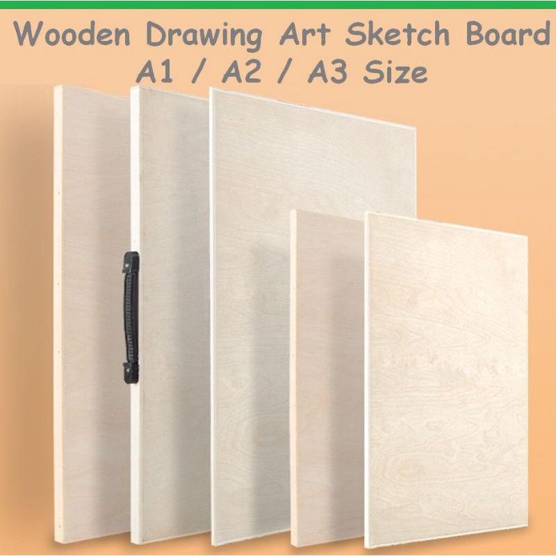 A1/A2/A3 Size Wooden Drawing Board Art Sketch Board with Handle ...