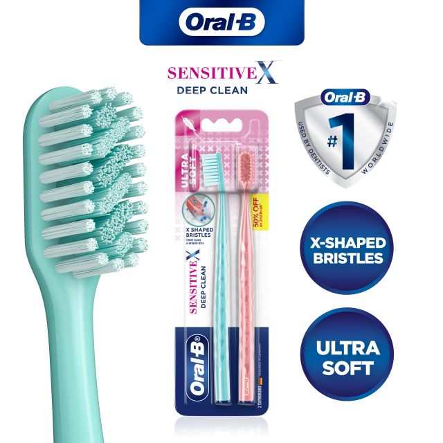 Oral-B SensitiveX Deep Clean Toothbrush (2 Counts) | Shopee Malaysia
