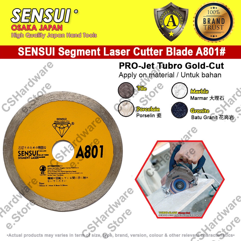 SENSUI A801 Pro-Jet Turbo Blade Sharp Cutter 4" Segment Laser Cutter ...